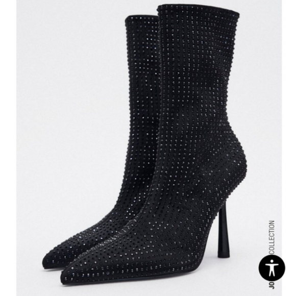 Zara | Shoes | Zara Black Studded Ankle Boots | Poshmark
